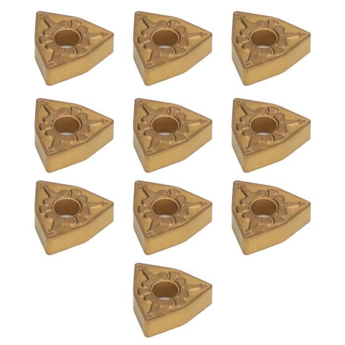 Plaquette de tournage QIILU - Carbure Insert Lame Tournante CNC Tour Cutter - 10 pièces pour ...