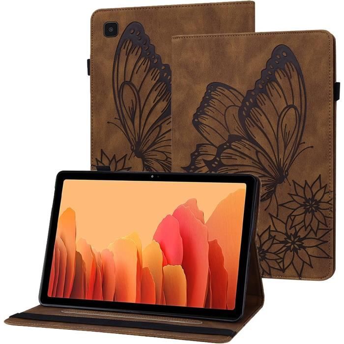 Coque Galaxy Tab S5E Housse En Cuir Pu Papillon En Relief Housse De ...