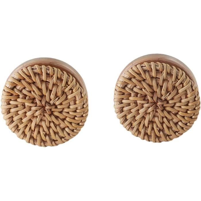 Poignée Bâton De Porte Meuble Bois Rotin Armoire Poignées Hêtre Tiroir ...