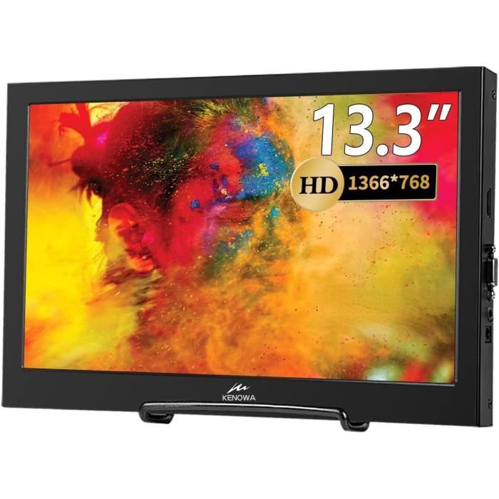Écran Portable Hd 13,3" Résolution 1366 X 768 60 Hz Tft Écran Externe ...