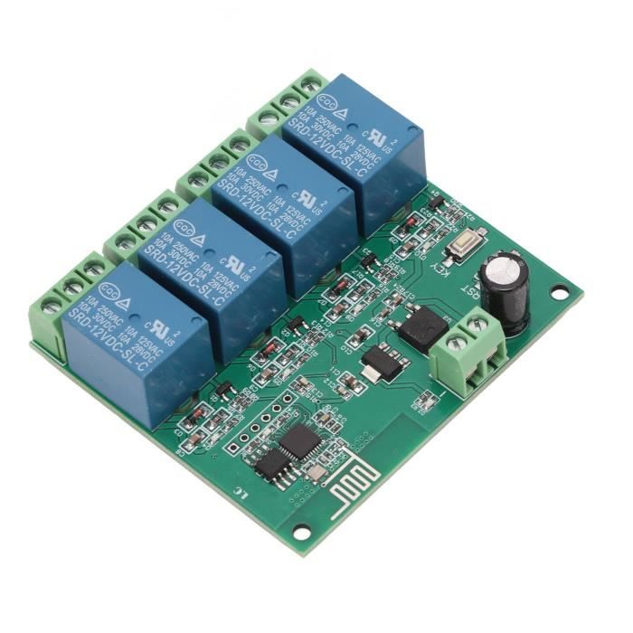 Module de relais 4 canaux Module de relais à 4 canaux, puce ESP8266 ...