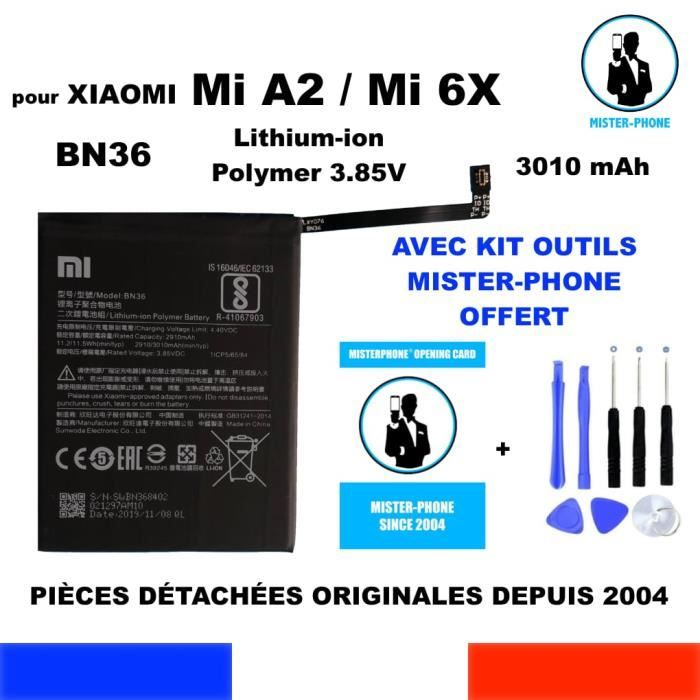 BATTERIE ORIGINALE BN36 XIAOMI Mi A2 / 6X M1804D2SG M1804D2SE/SC ...