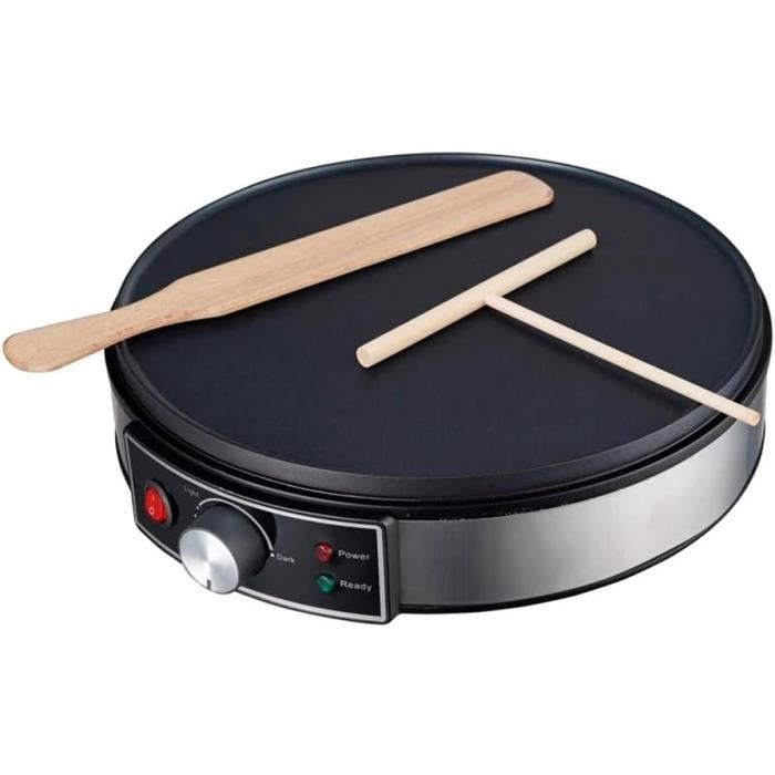 Machine à crêpes électrique, thermostat réglable, plaque antiadhésive ...