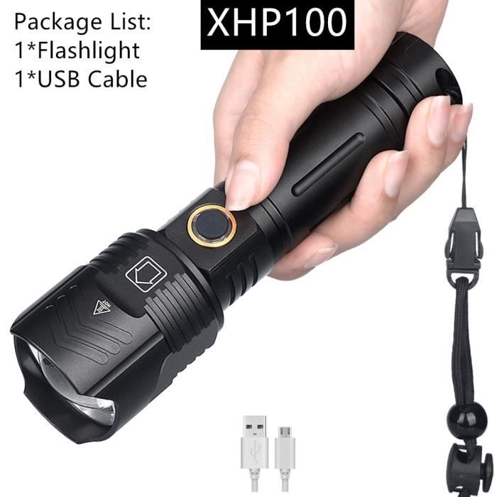 LAMPE DE POCHE,XHP100 Package 4-Black-No Battery-ZOOM--Lampe de poche ...