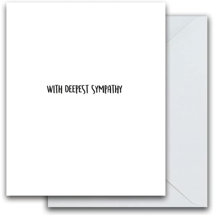 Carte de condoléances profondes, cartes de condoléances, avec cartes de ...
