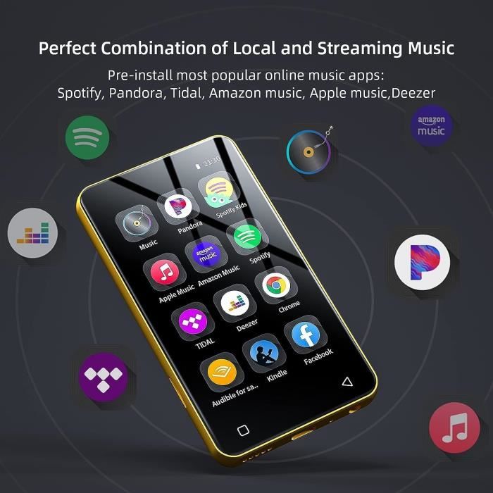 Lecteur MP3 - innioasis - G1 - Bluetooth 4.2 - Wi-Fi - Écran Tactile 10 ...