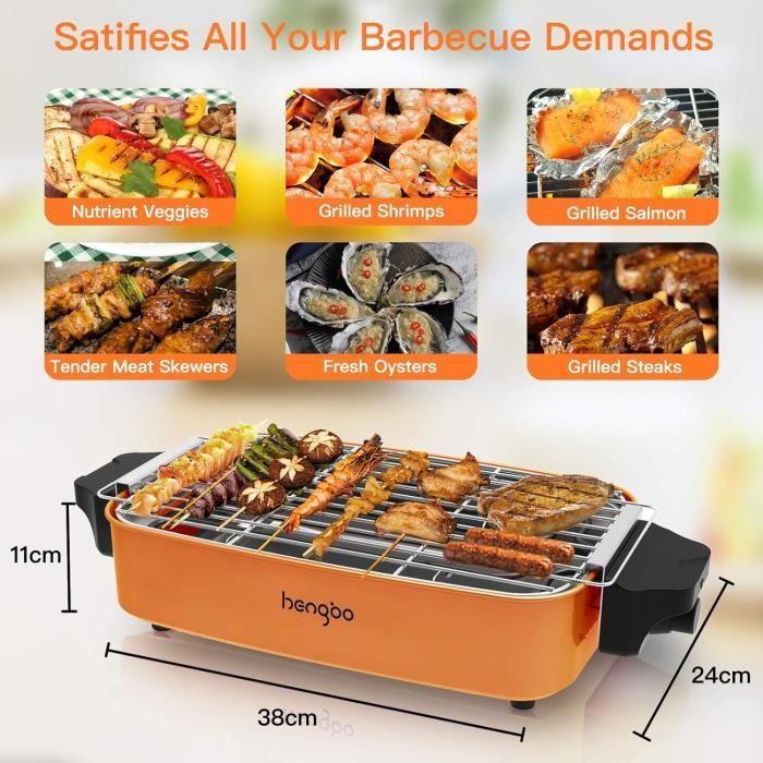 Barbecue De Table Bbq Electrique Sans Fumé Utilisation En Intérieur ...