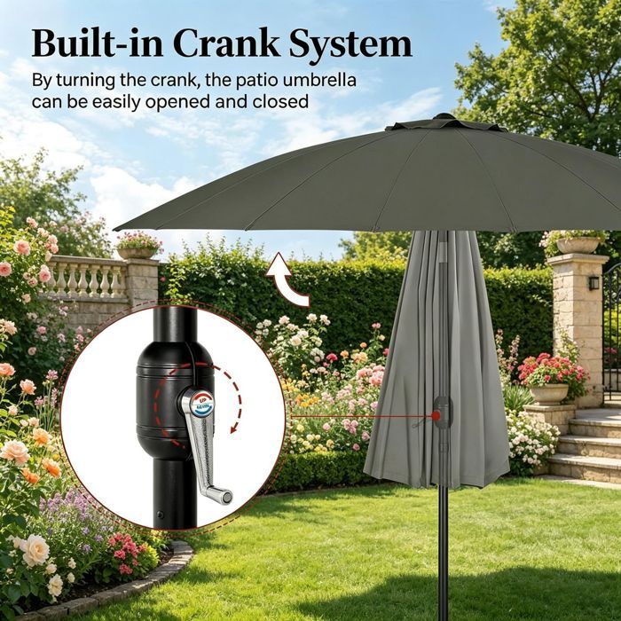 Parasol Inclinable grand format inclinaison réglable - Cdiscount Jardin