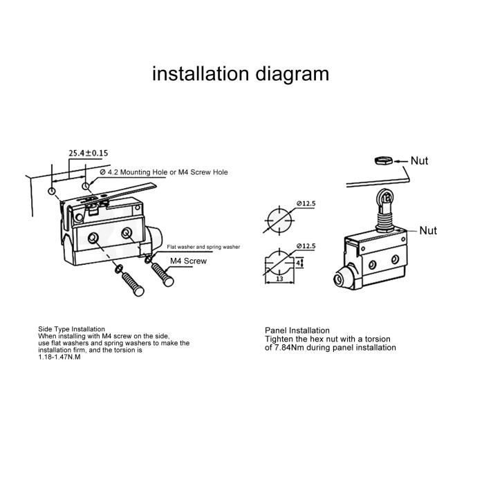 LIU-7427618512245-Micro fin de course 2 Pièces Interrupteur de Fin de ...