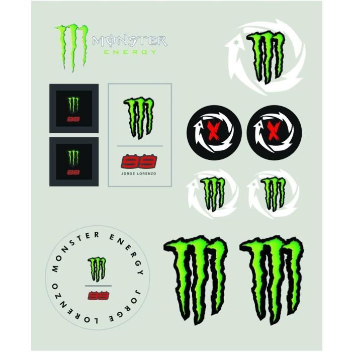 GP MOTORS Stickers Monster et Lorenzo JL - Multicolore - Cdiscount Auto