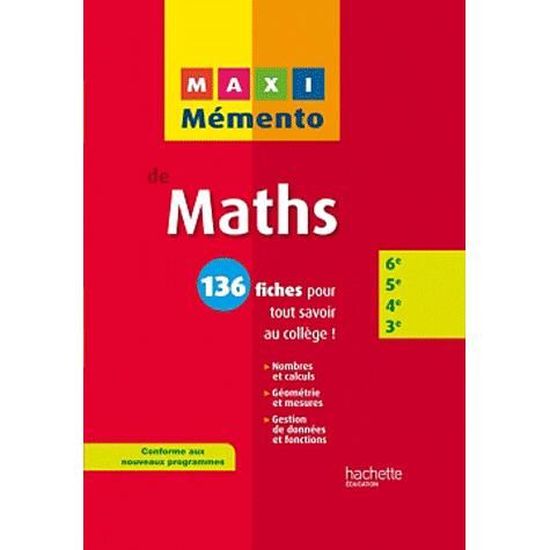 Maths 6e-5e-4e-3e - Cdiscount Librairie