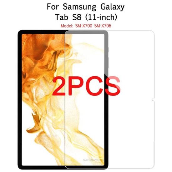 Onglet 2P S8-Protecteur d'écran HD en verre pour Samsung Galaxy Tab A8, A7 Lite, A9 Plus, S9 FE ...