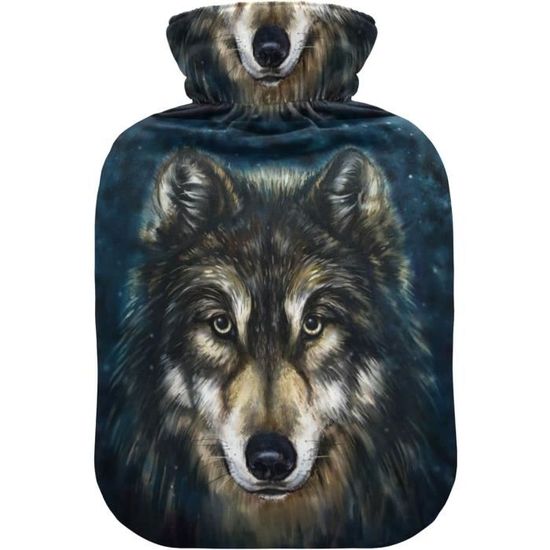 Bouillotte Avec Housse En Forme De Tête De Loup Pour Soulager La ...