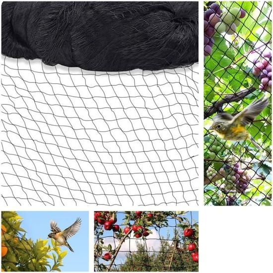 Filet de protection pour oiseaux - 15 m x 15 m - Filet de protection ...