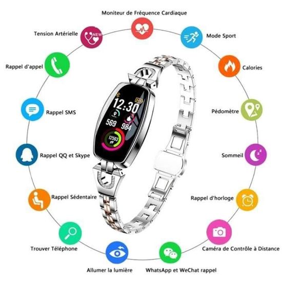Montre Connectée Femme IP67 Etanche Smartwatch Moniteur de Fréquence ... Montre Connectée Femme IP67 Etanche Smartwatch Moniteur de Fréquence ...