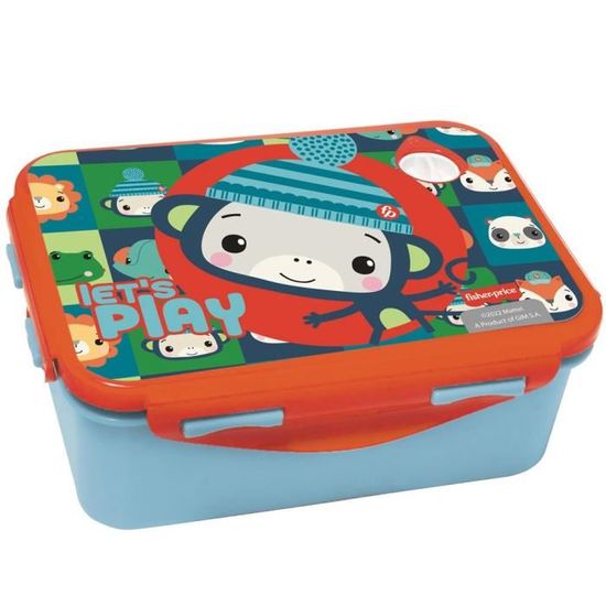 Boite goûter FISHER PRICE Singe - Bleu - PVC - 17x12x7cm - Cdiscount ...