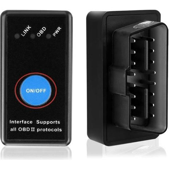 IeGeek® OBD Bluetooth OBD2 Mini Adapter sans-Fil Voiture Diagnostique ...