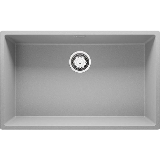 Evier Cuisine en Granit Gris, 76 x 47 cm, Évier 1 bac + Kit de Vidage ...