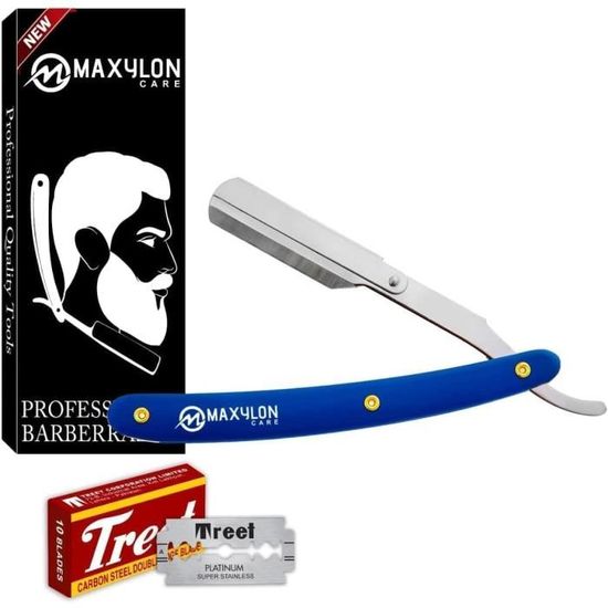 Rasoir À Barbe Par Rasoir De Barbier Avec 10 Lames Doubles Coupe Choux ...