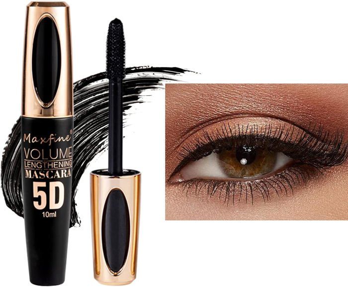 5D Silk Fiber Mascara Waterproof Long-Lasting Not Blooming Eye Lashes ...