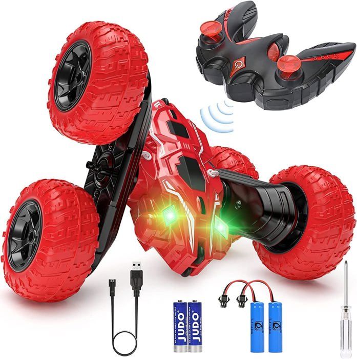 Voiture Télécommandée 4Wd 2,4 Ghz Rechargeable Rc Car Buggy,Rotation À 360° Avec Phare Led,Jouet ...