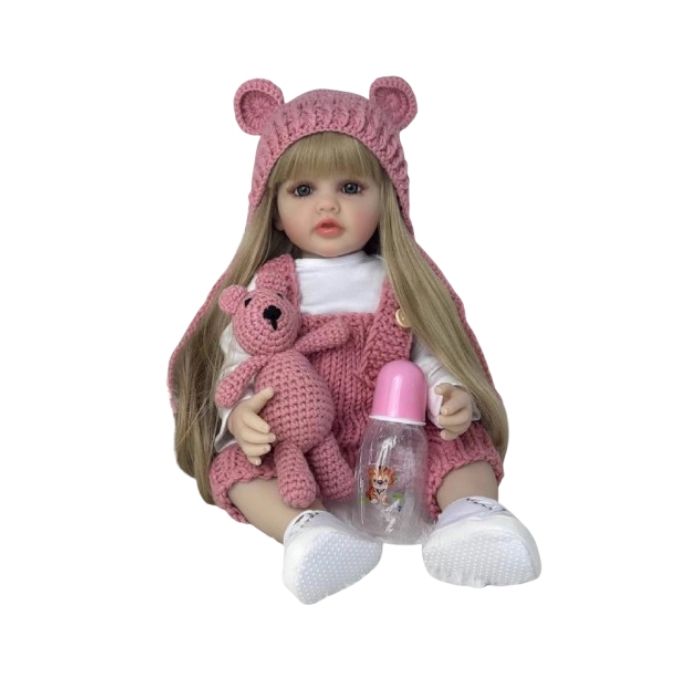 Poupée bébé réaliste, Poupée bébé aux cheveux longs blonds, Cadeau d ...