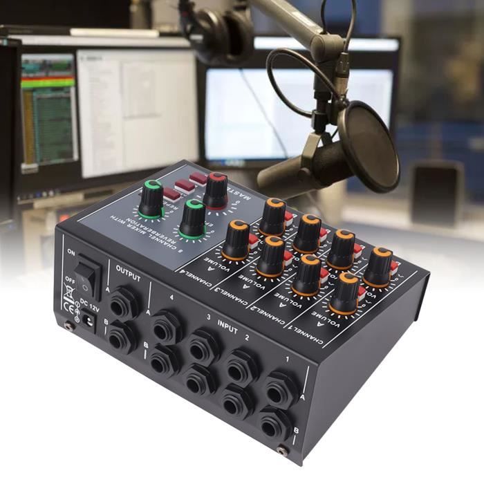 Table de mixage professionnelle - ATYHAO - A51 - 8 canaux - Effet de ...