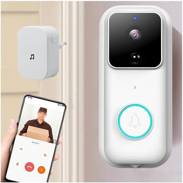 Sonnette Sans Fil Avec Camera Et Ecran, Wi-Fi Amélioré (2,4-5 Ghz ...