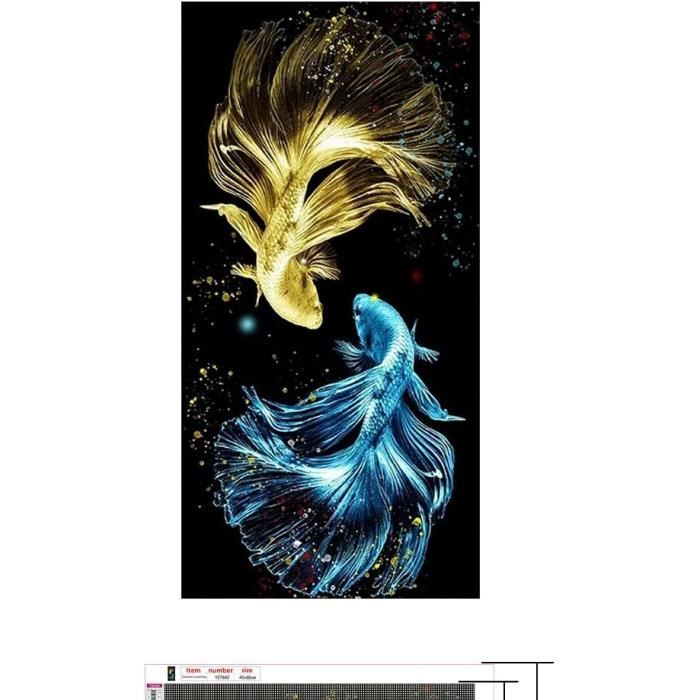 45X85Cm Diy Rond Diamond Painting 5D Complet Animaux De Mer Adultes ...