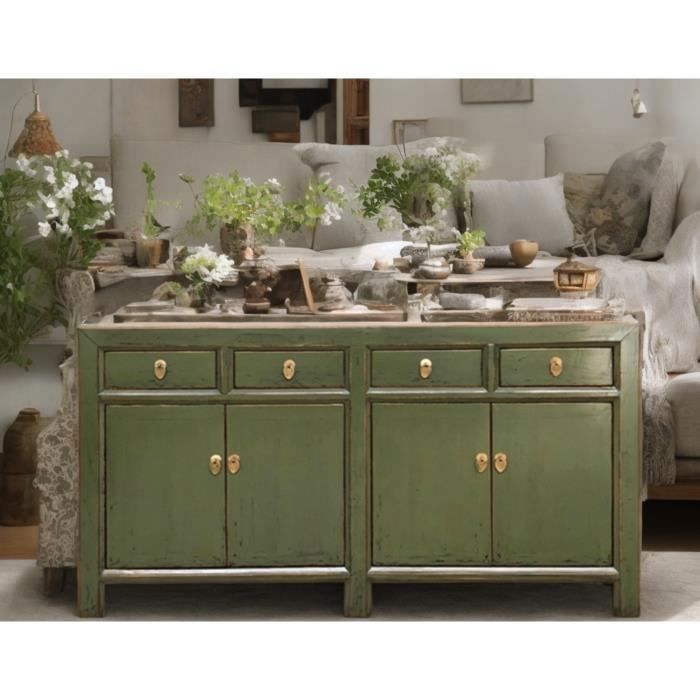 Commode armoire asiatique Buffet chinois vintage oriental style shabby ...