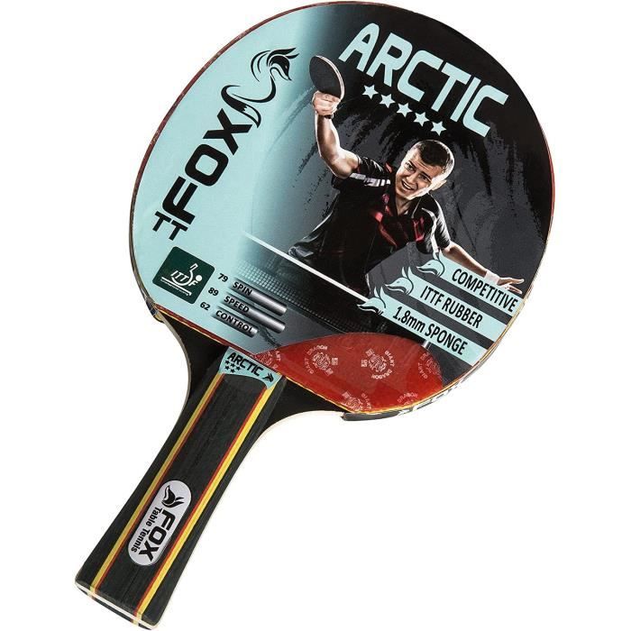 Fox TT raquette de tennis de table Arctic 5 Star26 cm bois/caoutchouc ...