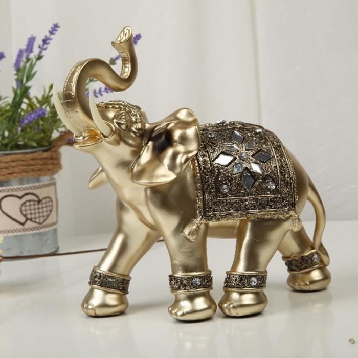 STATUE - STATUETTE Figurine déléphant, style-Golden M2 - Cdiscount Maison