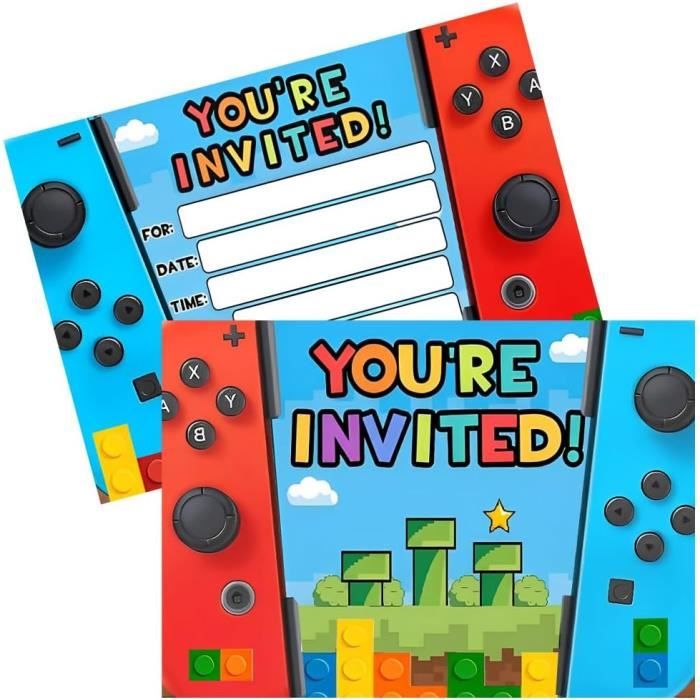 Console De Jeux Carte Invitation Anniversaire Invitation Anniversaire ...