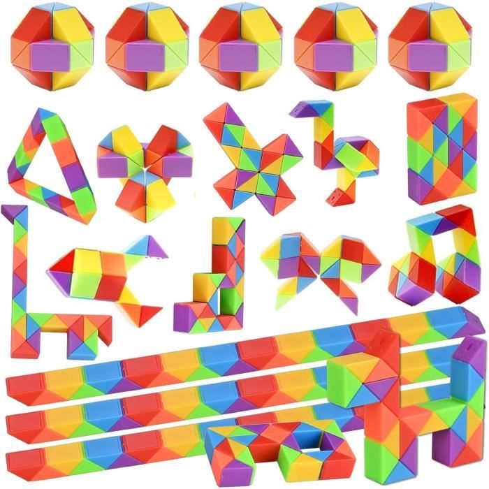 15 Pièces Serpent Magique, Mini Magic Snake Cube, Puzzle Cube Enfant ...