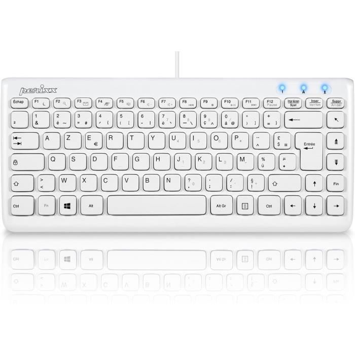 Periboard-407, Mini Clavier Usb Filaire Azerty Clavier Chiclet Avec 11 ...