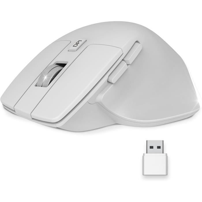 Souris Verticale Sans Fil A8 Wifi 2.4 Ghz Bluetooth - Rechargeable ...