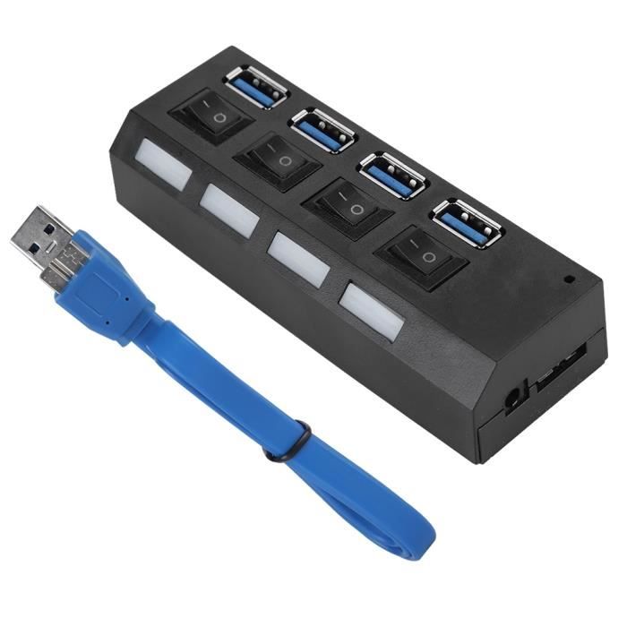 Hub USB 3.0 à 4 ports Yoidesu, répartiteur USB haute vitesse, port d ...