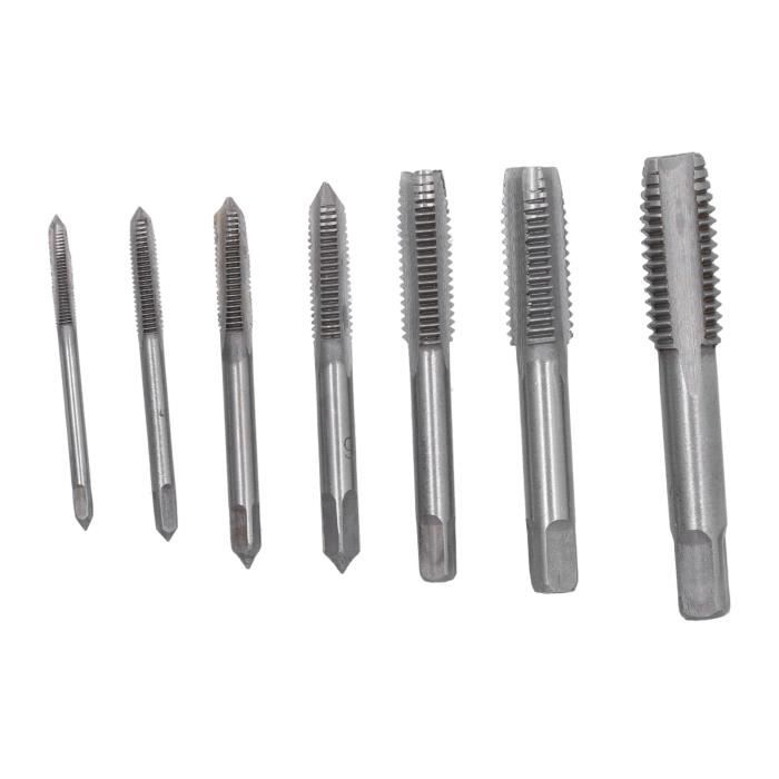 GOTOTOP Taraud à main 7 pièces taraud à vis de placage de titane taraud ...