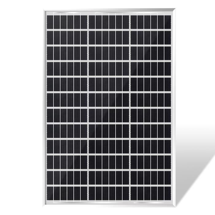 Izrielar 12V 100W Panneau Solaire Module Monocristallin de Haute Efficacité pour Batterie de ...