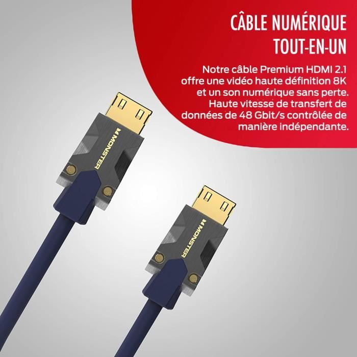 Connectique Audio / Vidéo Monster Cable MONSTER CABLE HDMI M3000 UHD 8K ...
