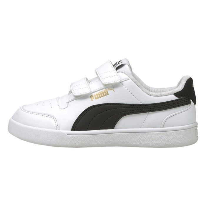 Basket à Scratch Junior Puma Shuffle V Inf - Blanc/Noir/Or Bianco ...