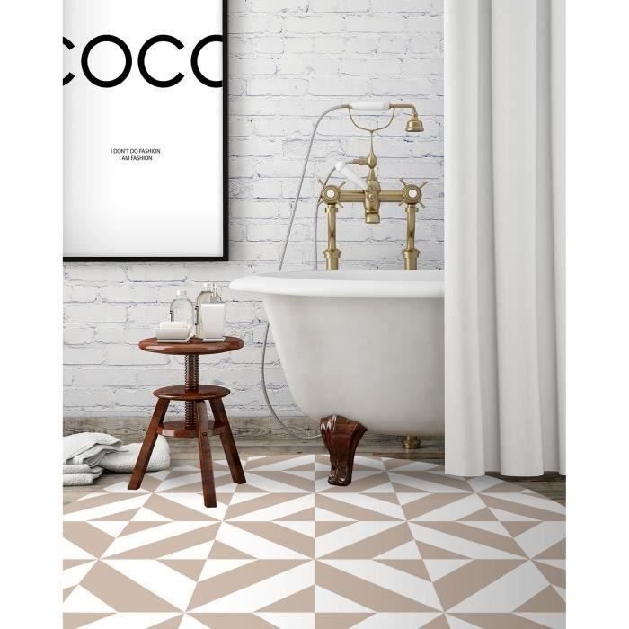 Tapis Vinyle Panorama Ronde Géométrie Rose 150x150 cm - Tapis pour ...