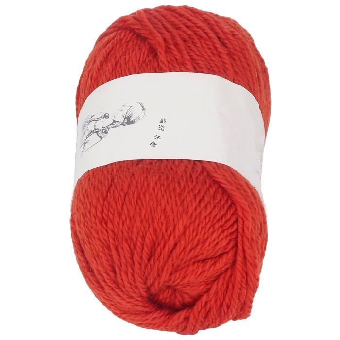 Qiilu fil au Crochet Fil acrylique rouge épaisseur 3.5 à 4.0mm couleur ...