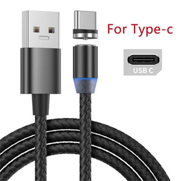 Câble de charge - Magnétique - Micro USB Type C - Charge rapide ...