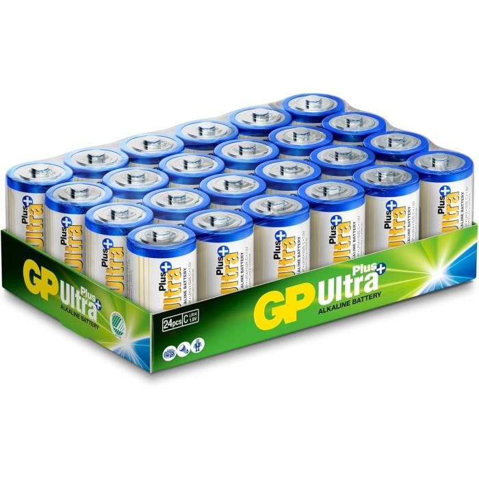 Piles C Lot De 24 | Ultra Plus | Pile Demi-Torche Alcaline 1,5 V-Lr14 ...