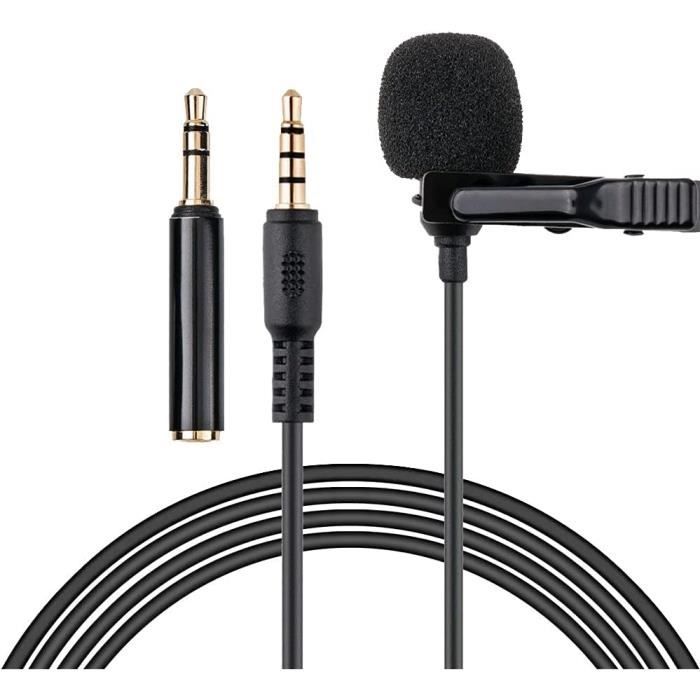 Microphone Cravate À Condensateur Omnidirectionnel 3,5 Mm De Qualité ...