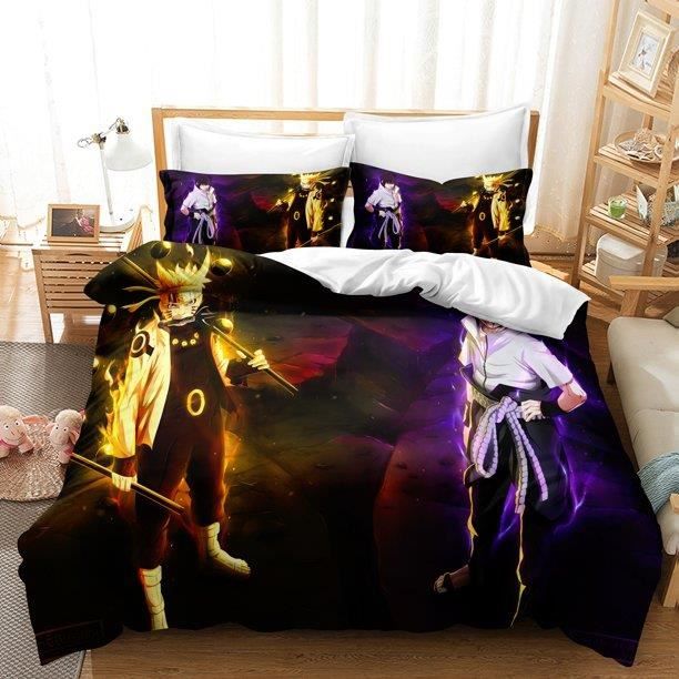 Parure de lit Itachi Sasuke Kakashi Comfy Naruto Akatsuki Shippuden 200 ...