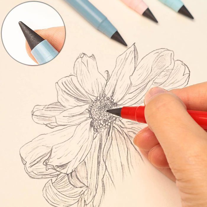 Crayon Sans Encre Avec Gomme,5 Pack Crayon Éternel,Stylo Sans Encre-5 ...