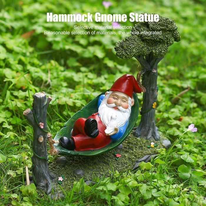 Statue Drôle De Nain De Hamac Pour Décor De Jardin, Figurine Naine ...