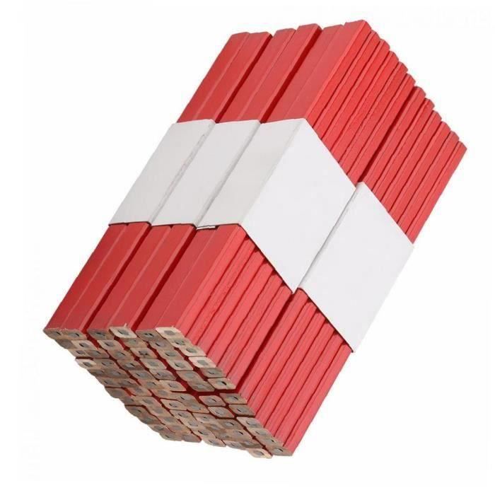 YD Carpenters crayon plat octogonal plat rouge vif pour mèches à bois ...